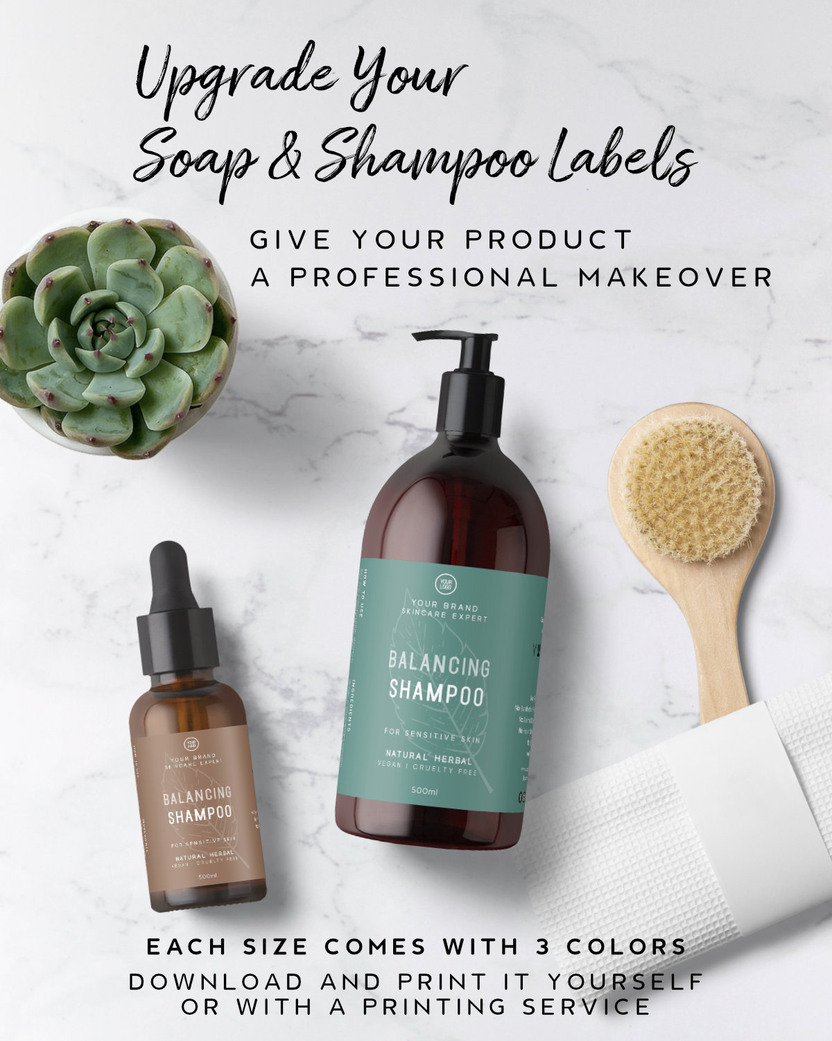 Premade Shampoo Label Printable Colorful Soap Label - Etsy