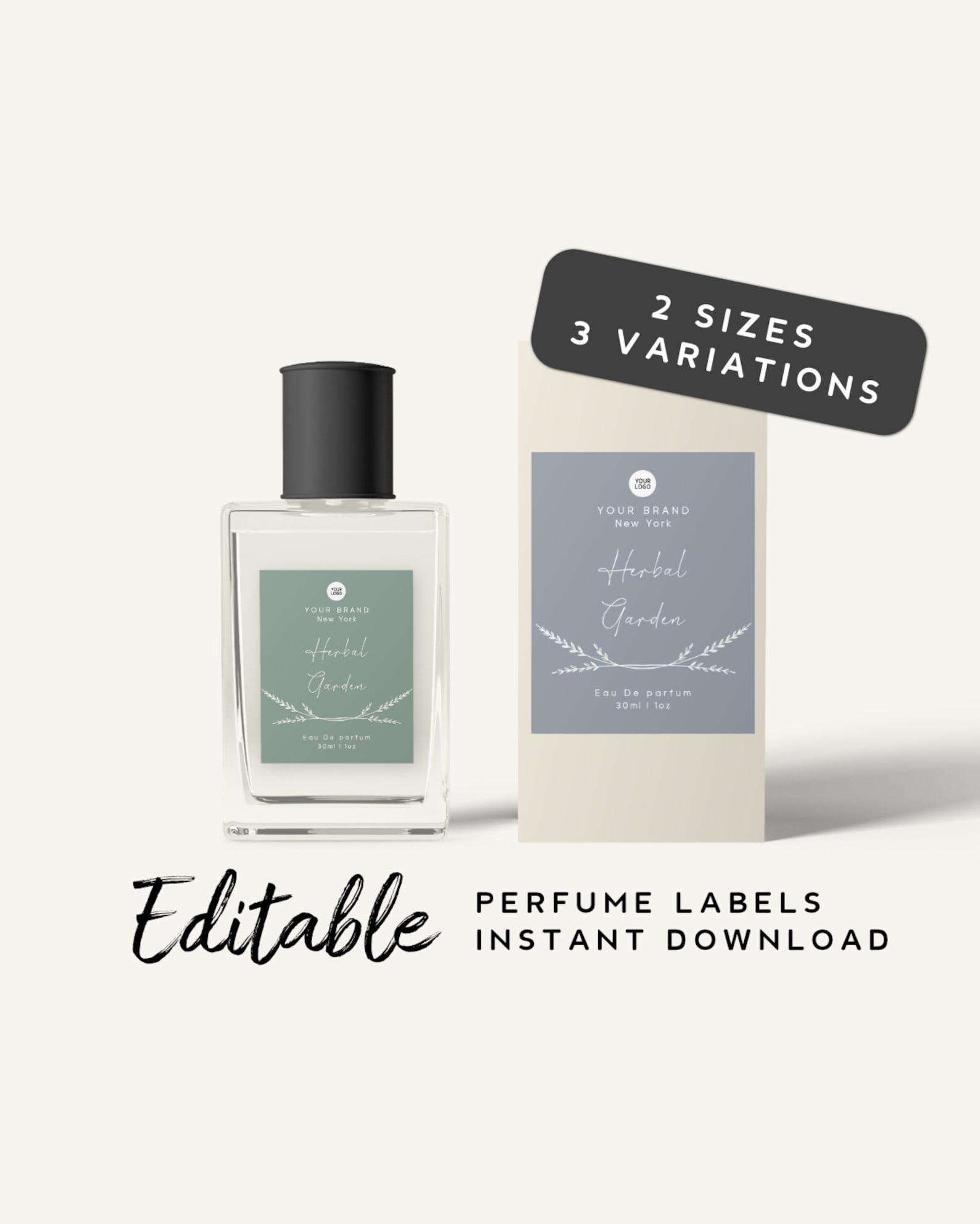 Editable Perfume Label Template Parfum Oil Label Spray | Etsy