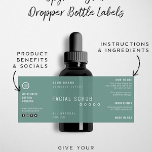 Orange Product Label Template - Cosmetic Container Label, Vintage ...