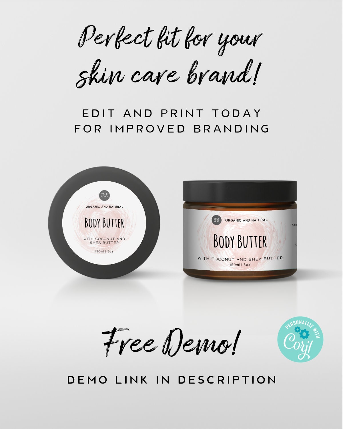 Custom Cosmetics Label Template Custom Skin Care Labels - Etsy Canada