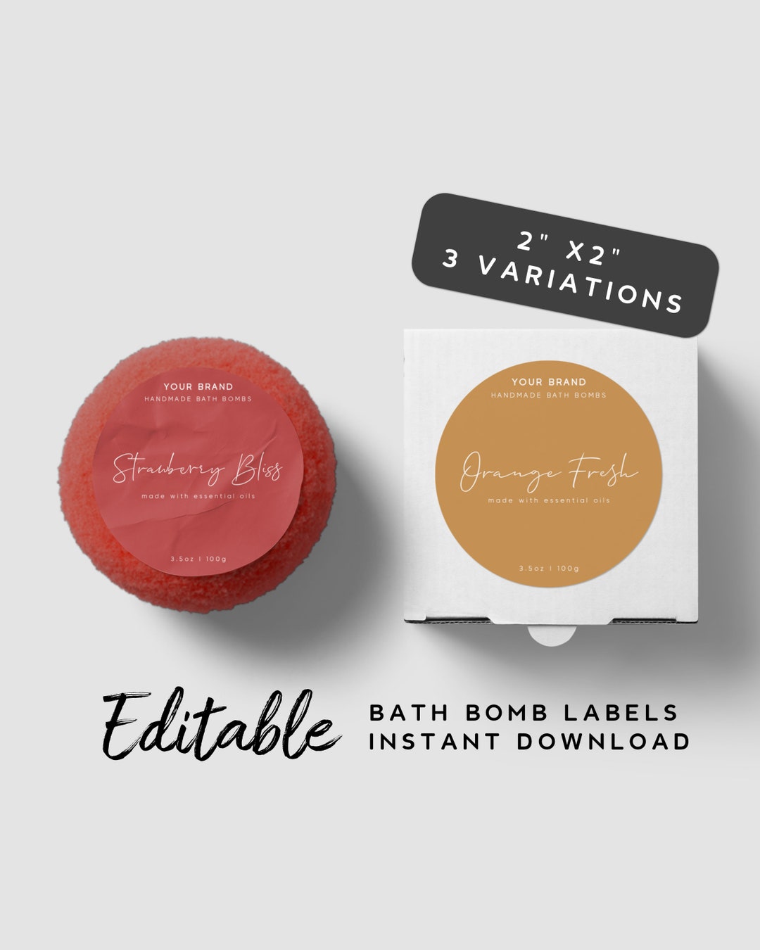 Colourful Bath Bomb Label - Bath Bomb Sticker, Bath Bomb Packaging ...
