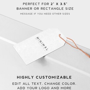 Printable Hang Tag Template - Minimalist Tag Design, DIY Product Tag ...