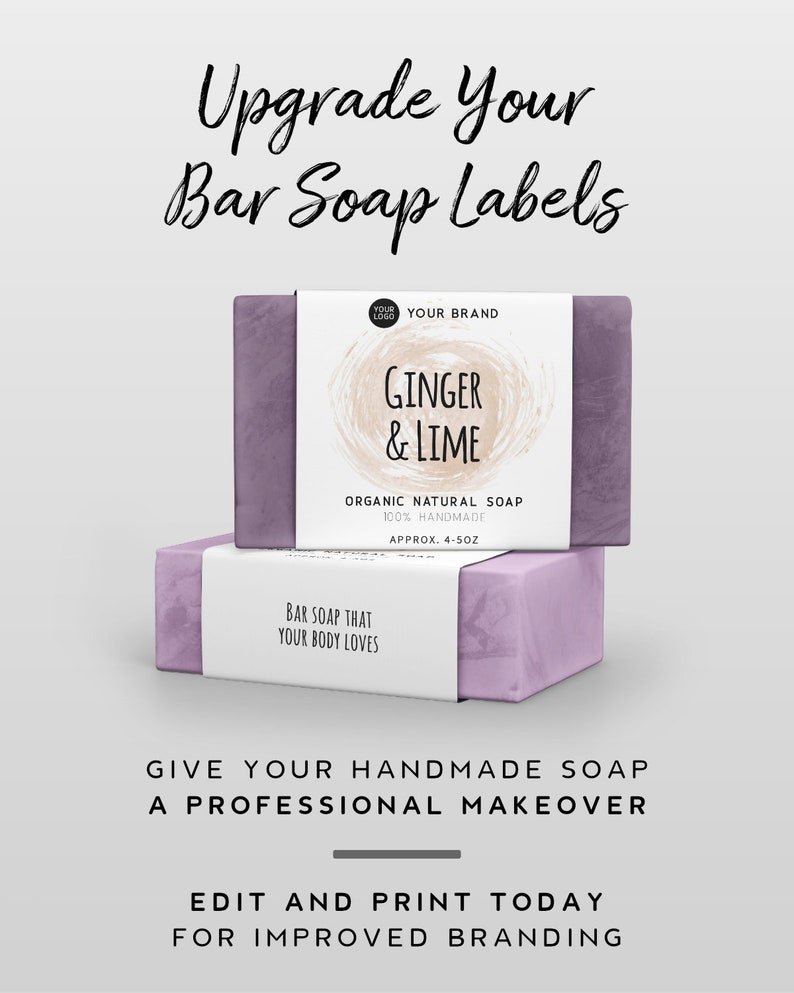 Handmade Soap Label Printable Label With Logo Product Label - Etsy