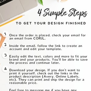 DIY Product Label Design Modern Label Template Instant | Etsy