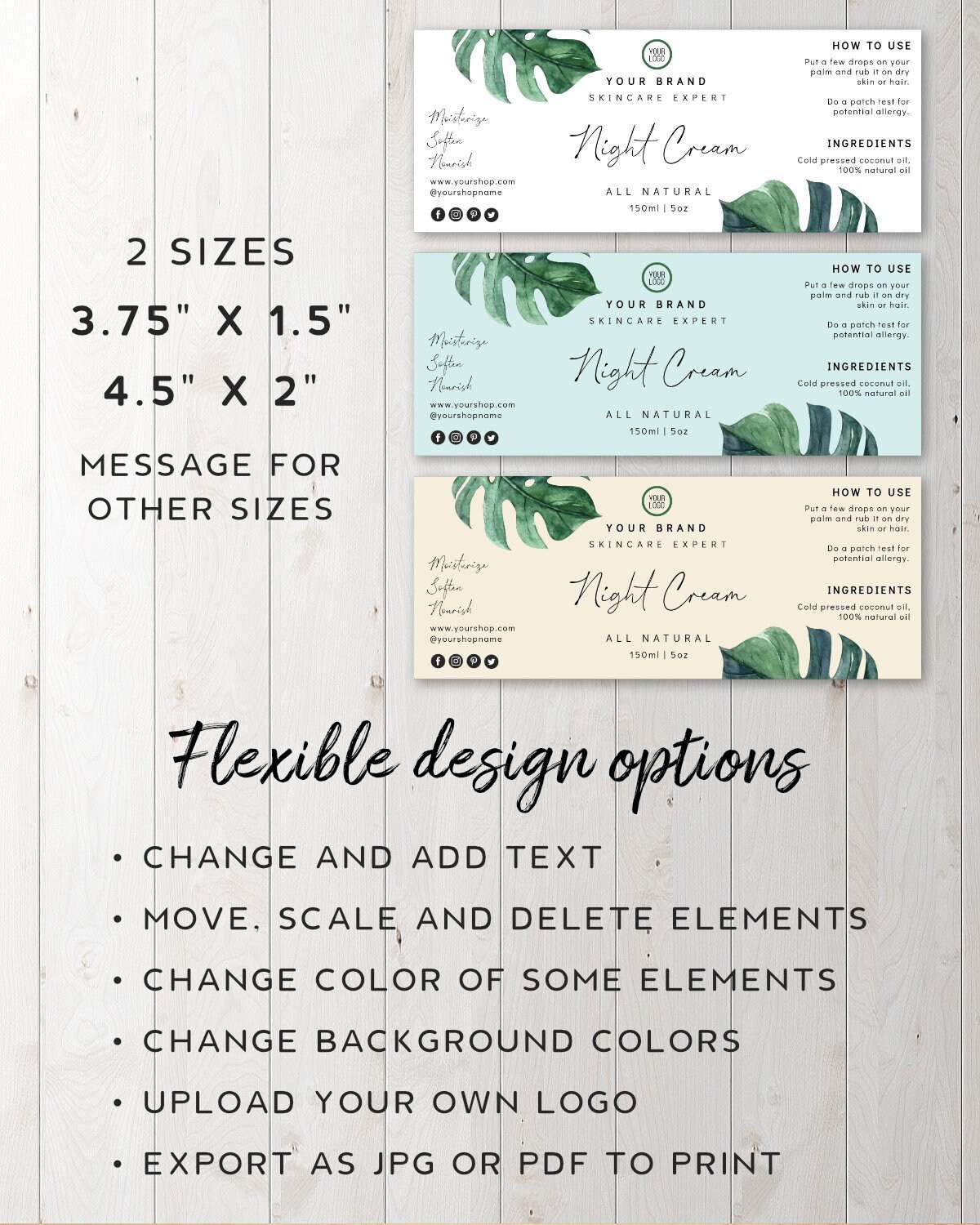 Tropical Bottle Label Design DIY Dropper Bottle Label | Etsy