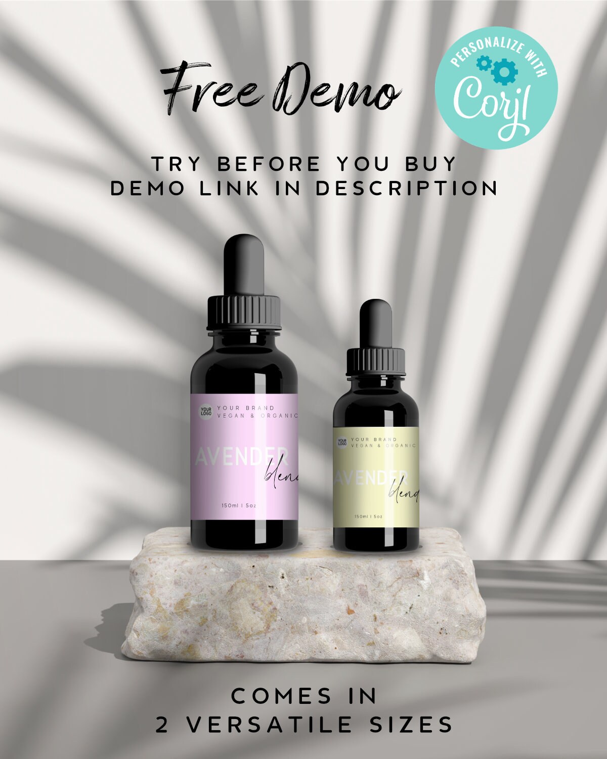 Candy Pink Bottle Label Template Product Packaging Label - Etsy