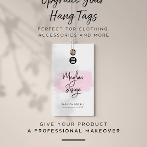 Printable Product Tag Template - Watercolor Tag Design, Handwritten Tag ...