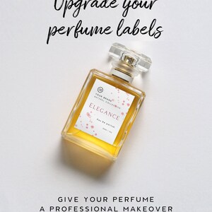 Editable Perfume Label - Parfum Bottle Label, Spray Bottle Label, Gold ...