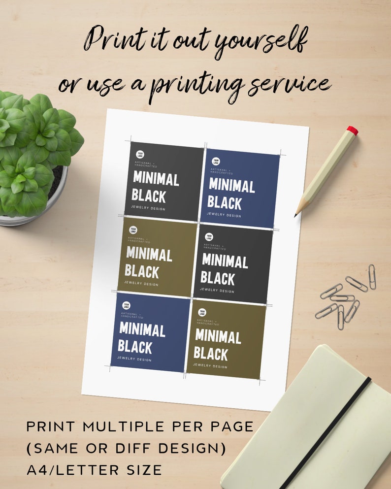 Black Jewelry Box Label Template Bold Product Label Design | Etsy