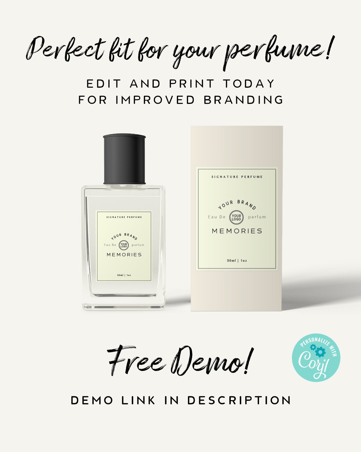 Perfume Branding Label Template Product Branding Template | Etsy