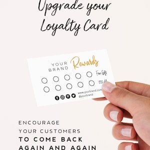 Customer Loyalty Card Template - Instant Download, Yellow Business ...