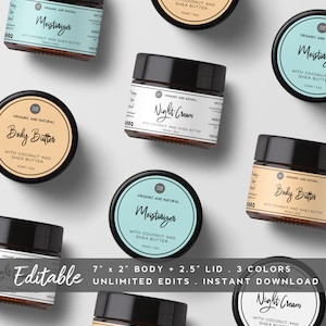 Editable Product Label - Beauty Product Packaging, Printable Skin Care ...