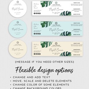 Monstera Body Product Label - Jar Label Sticker, Label Design Download ...