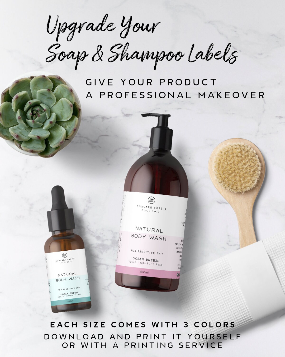 Minimalist Soap Bottle Label Custom Bath Product Sticker - Etsy