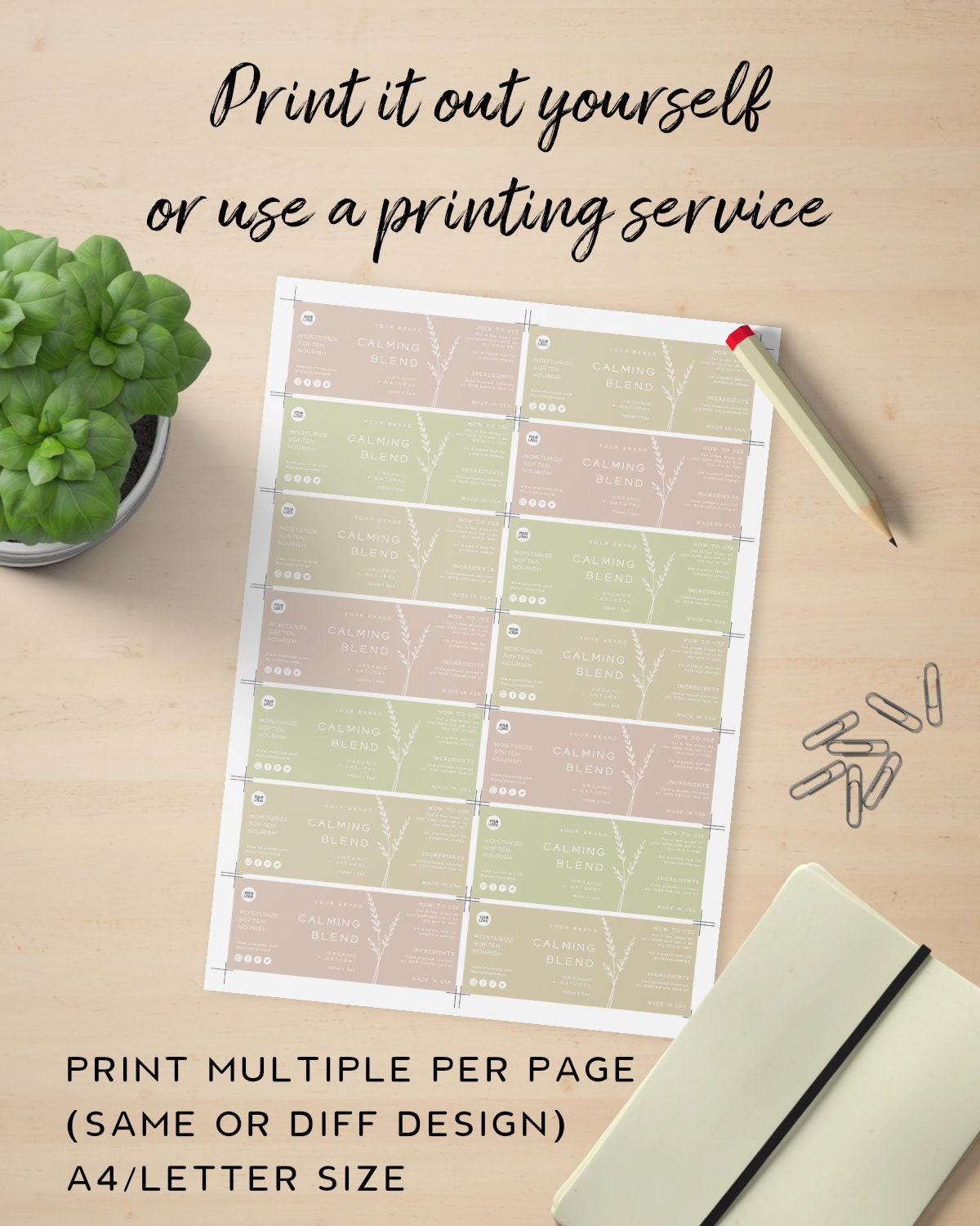 Pastel Floral Label Template Bottle Label Design Template - Etsy