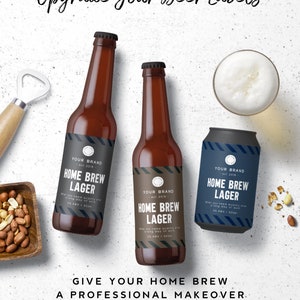 Printable Beer Bottle Label Template - Personalized Beer Label Design ...