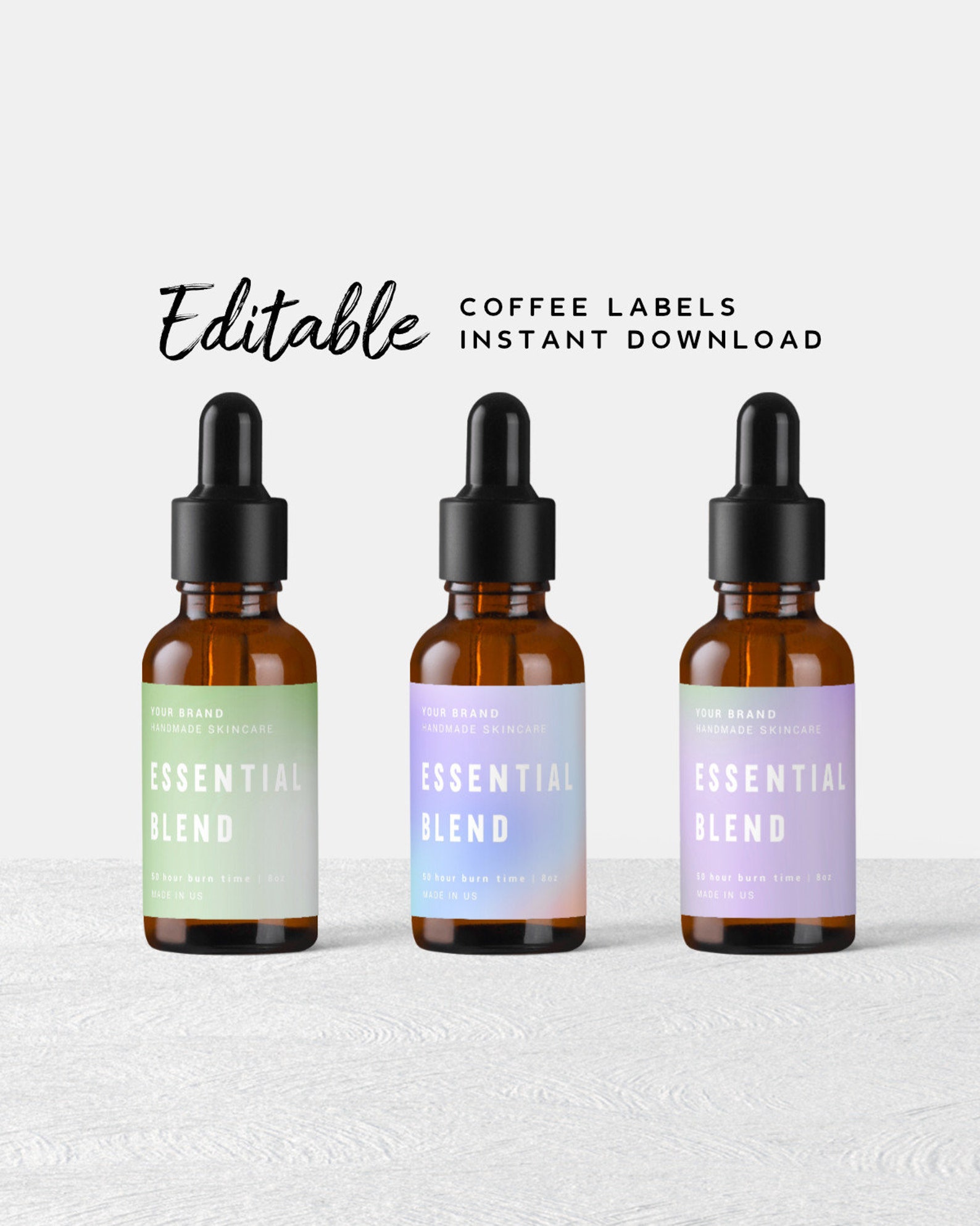 Printable Dropper Bottle Label Template Editable Bottle - Etsy