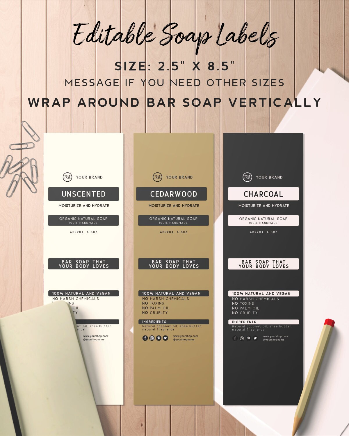 Soap Label Template instant Download Label Design Product - Etsy