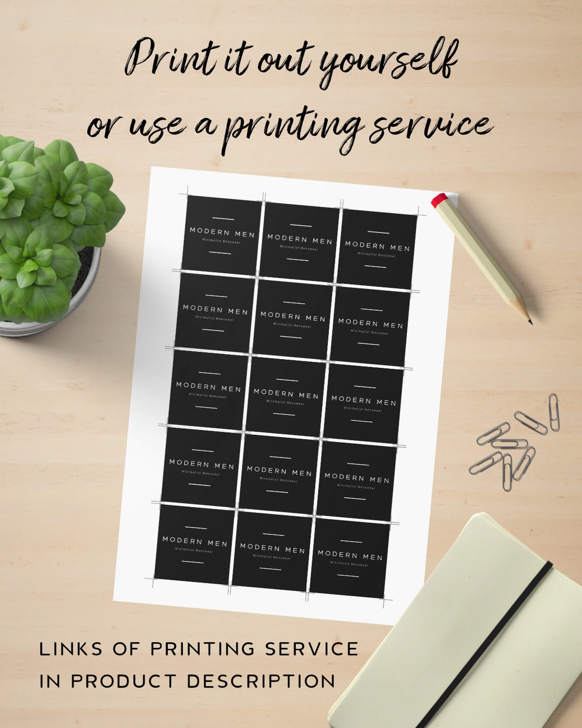 Printable Black Hang Tag Template Minimalist Tag Design DIY - Etsy