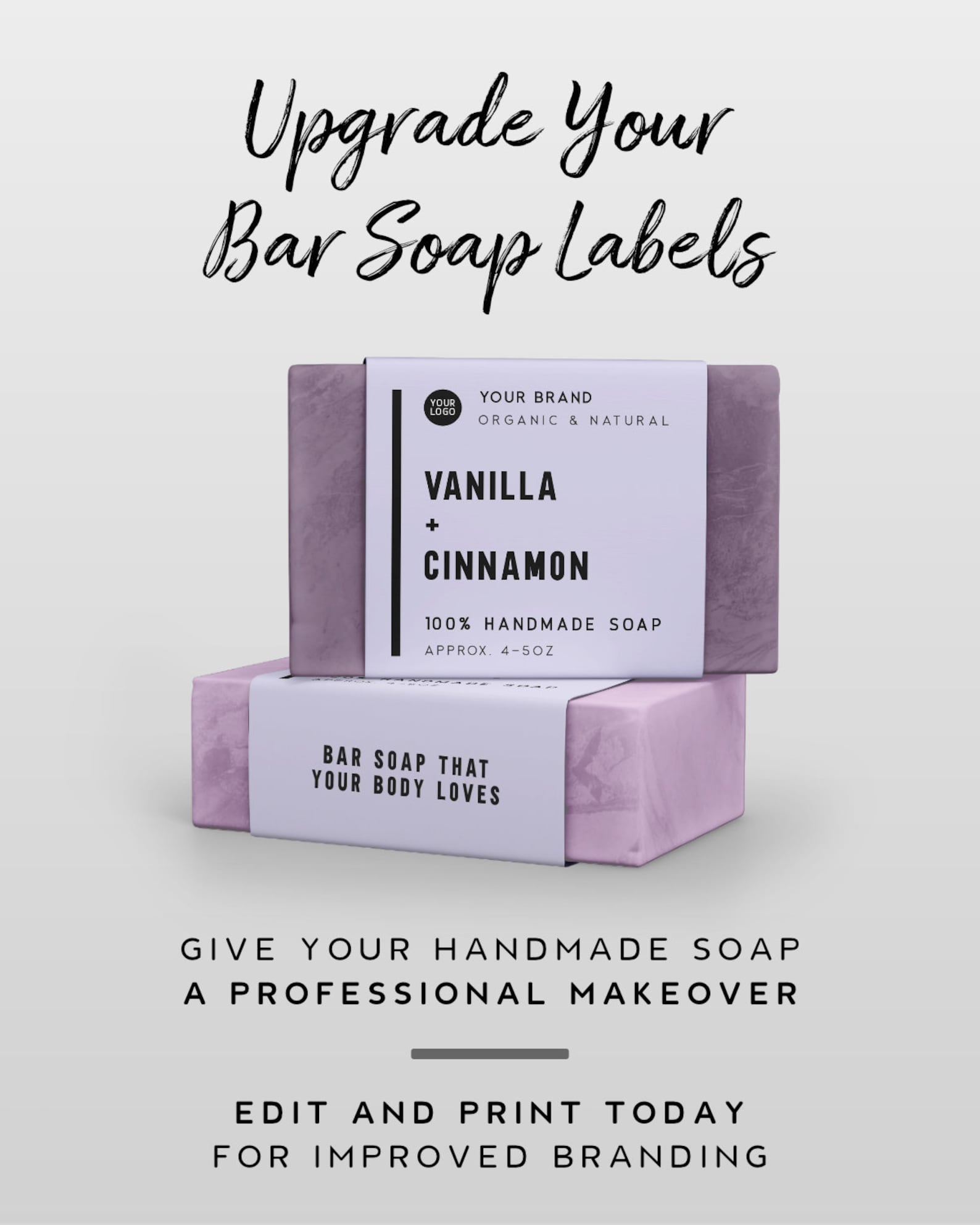 Soap Label - Editable Color, Product Label Template, Handmade Soap ...