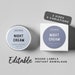Blue Round Label Template Download Instant Download Round - Etsy