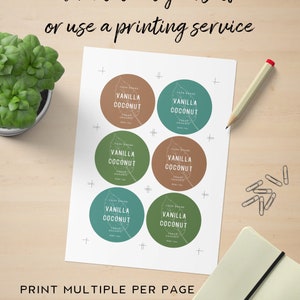 Vibrant Editable Round Label Template - Printable Circle Label Design ...