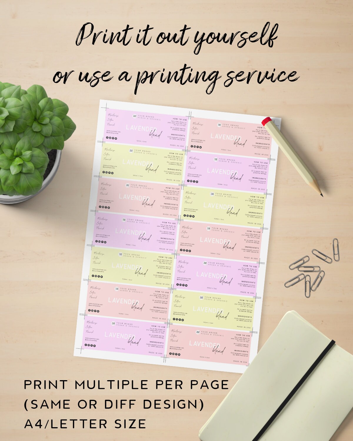 Candy Pink Bottle Label Template Product Packaging Label | Etsy