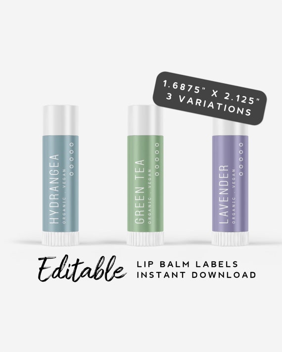Chapstick Label Size