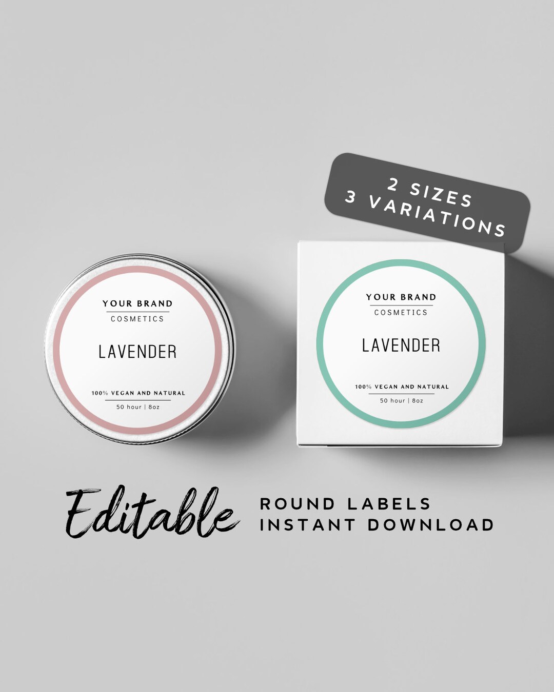 Mason Jar Lid Label Editable - Colorful Packaging Label Design ...