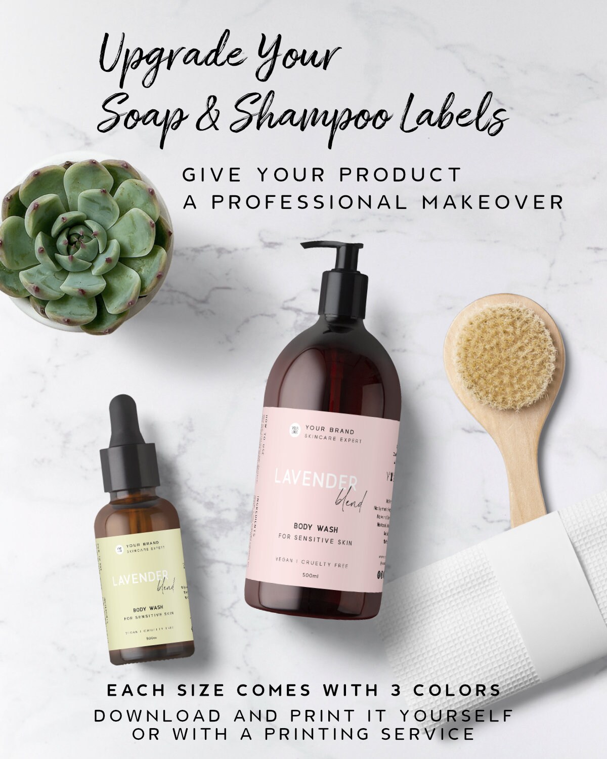 DIY Lotion Label Template Editable Soap Label Pastel | Etsy