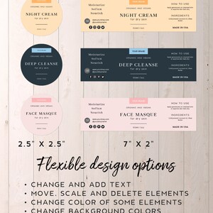 Jar Product Label Template - Night Cream Label, Body Scrub Label ...