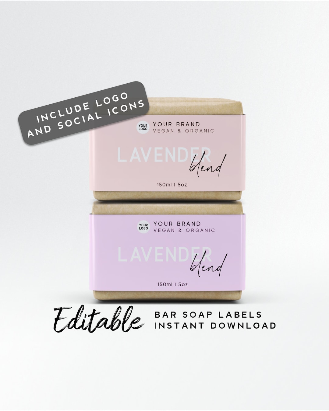 Pastel Label Soap Label Editable Printable - Soap Wrap Label, Beauty ...