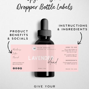 Candy Pink Bottle Label Template - Product Packaging Label Editable ...