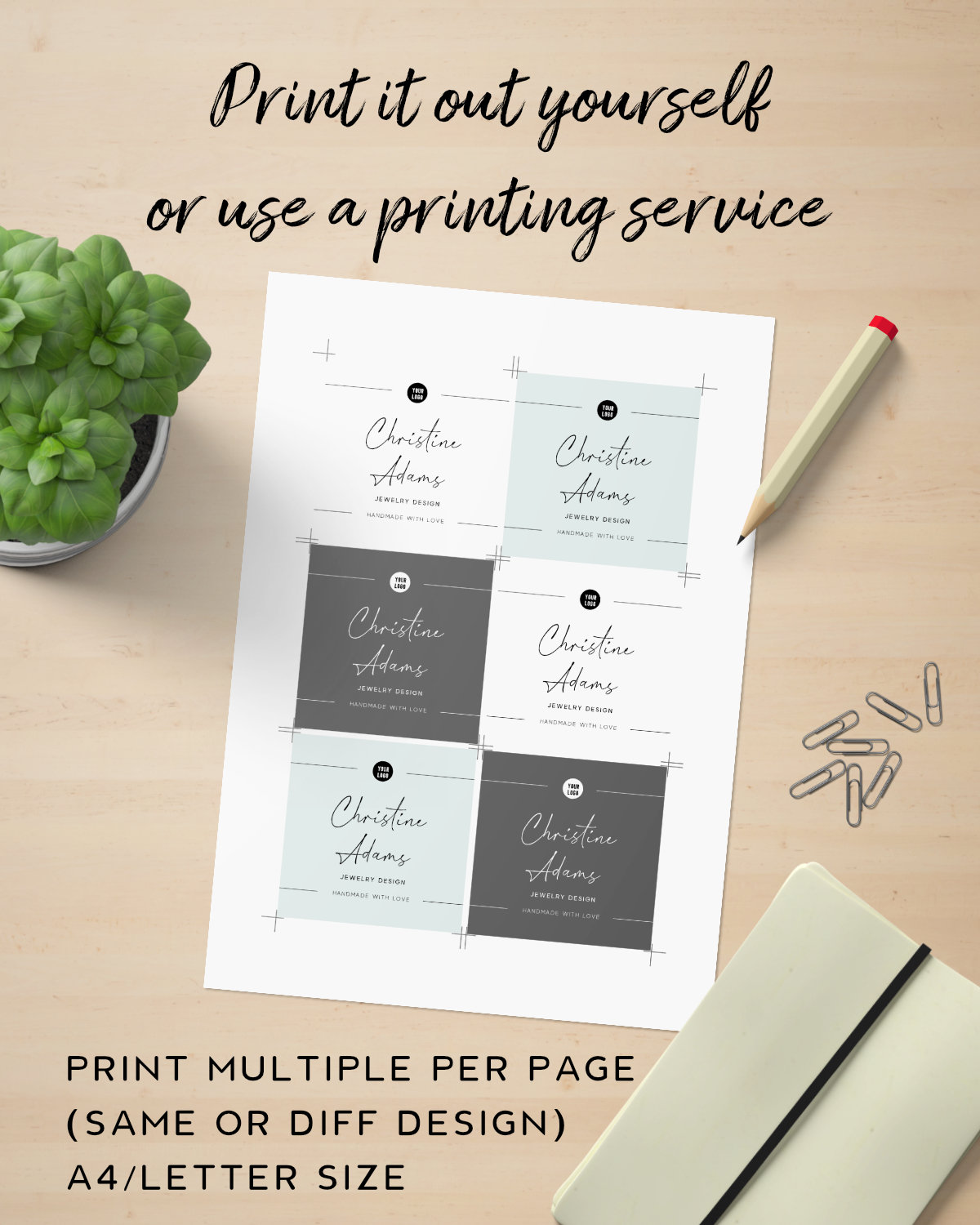 White Box Label for Handmade Items Minimal Product Label - Etsy