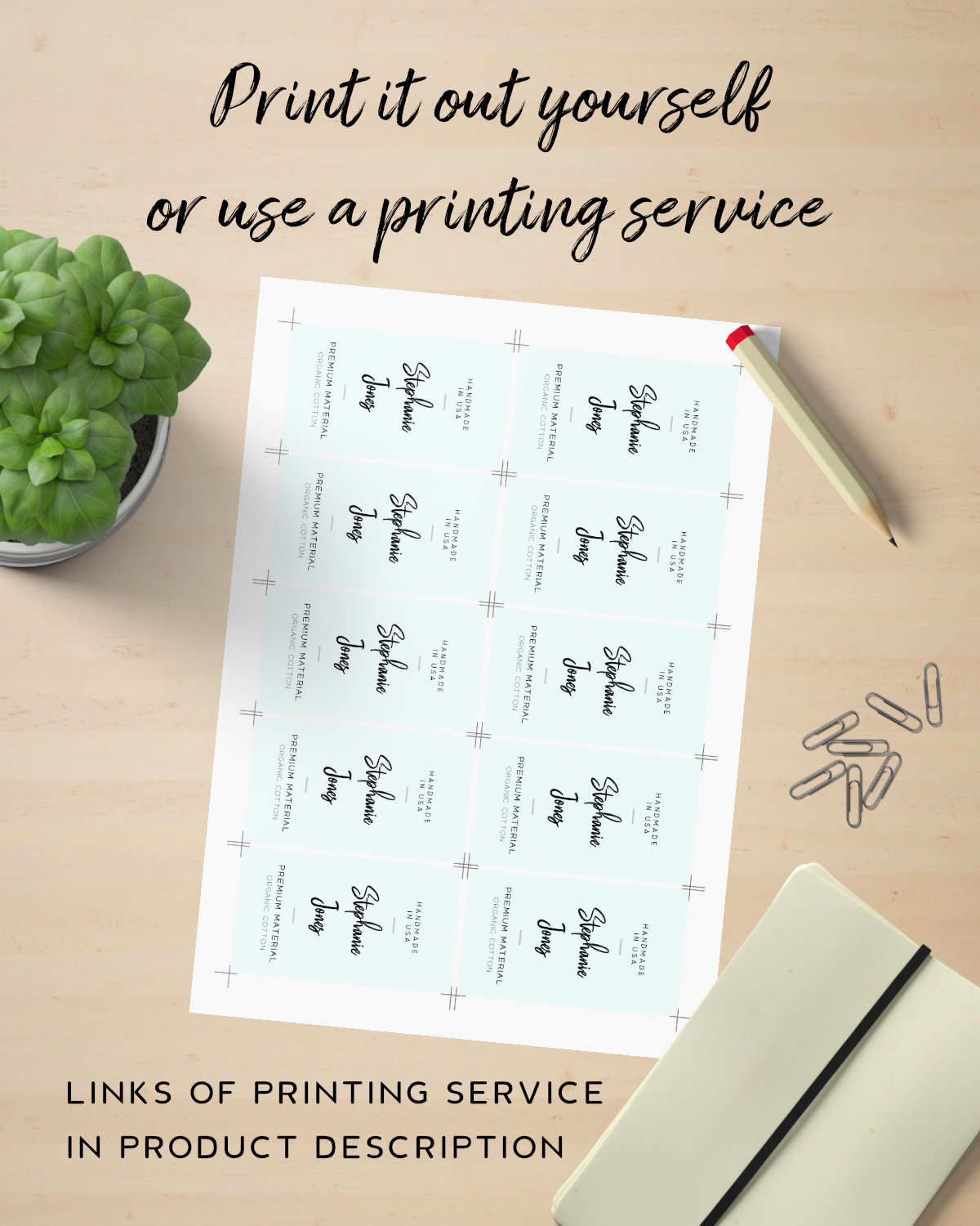Printable Hang Tag Template - Product Tag Template for Small Business ...