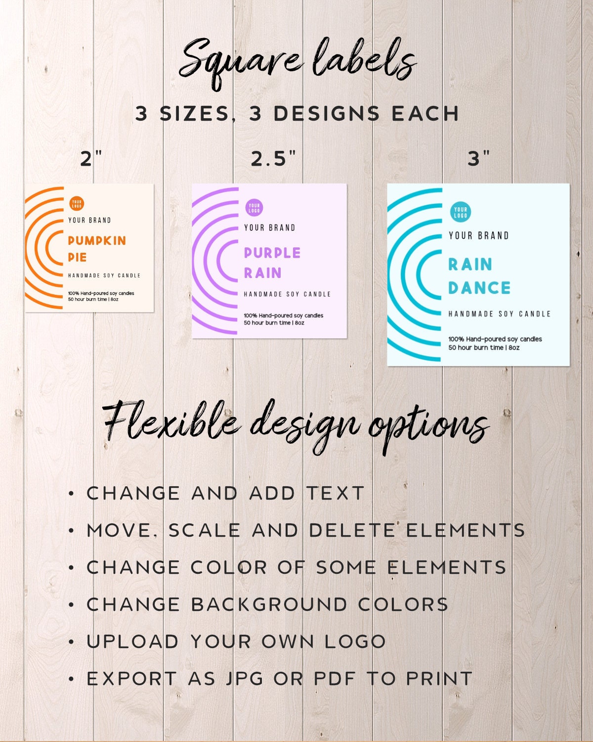 Color Rainbow Product Label Template - Colorful Product Label Printable ...