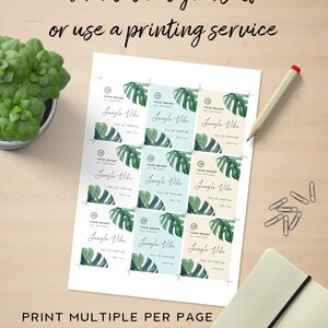 Monstera Product Label - Tropical Label, Floral Perfume Label ...