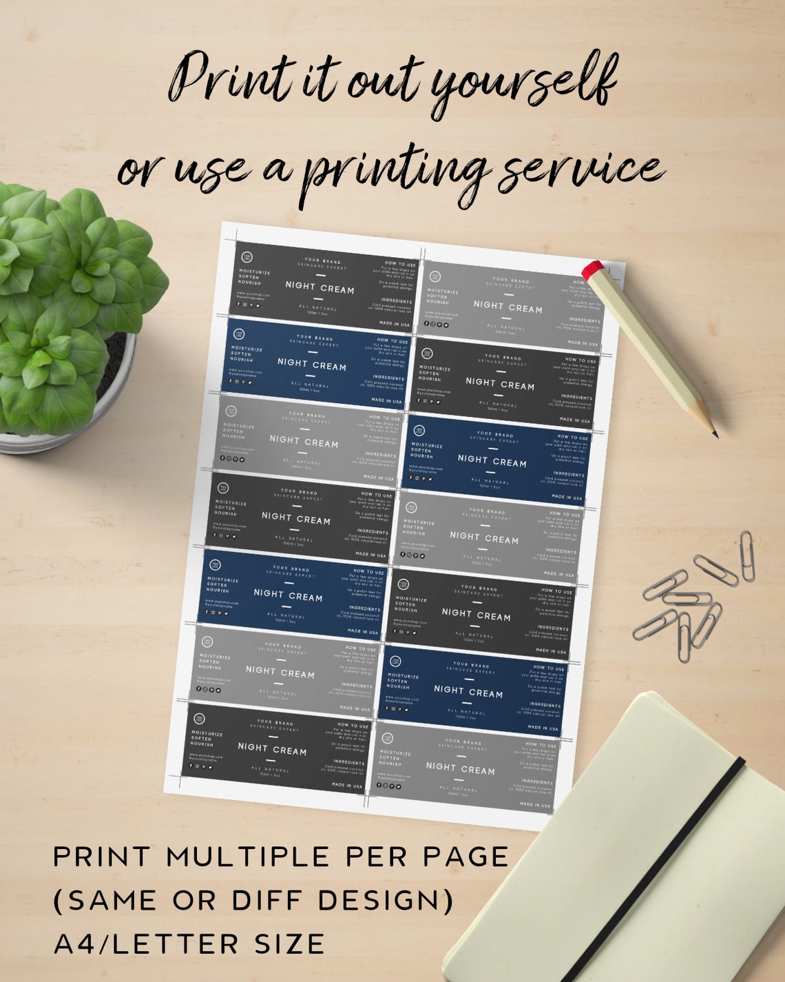 Black Product Label Template - Minimalist Bottle Label, Product Labels ...