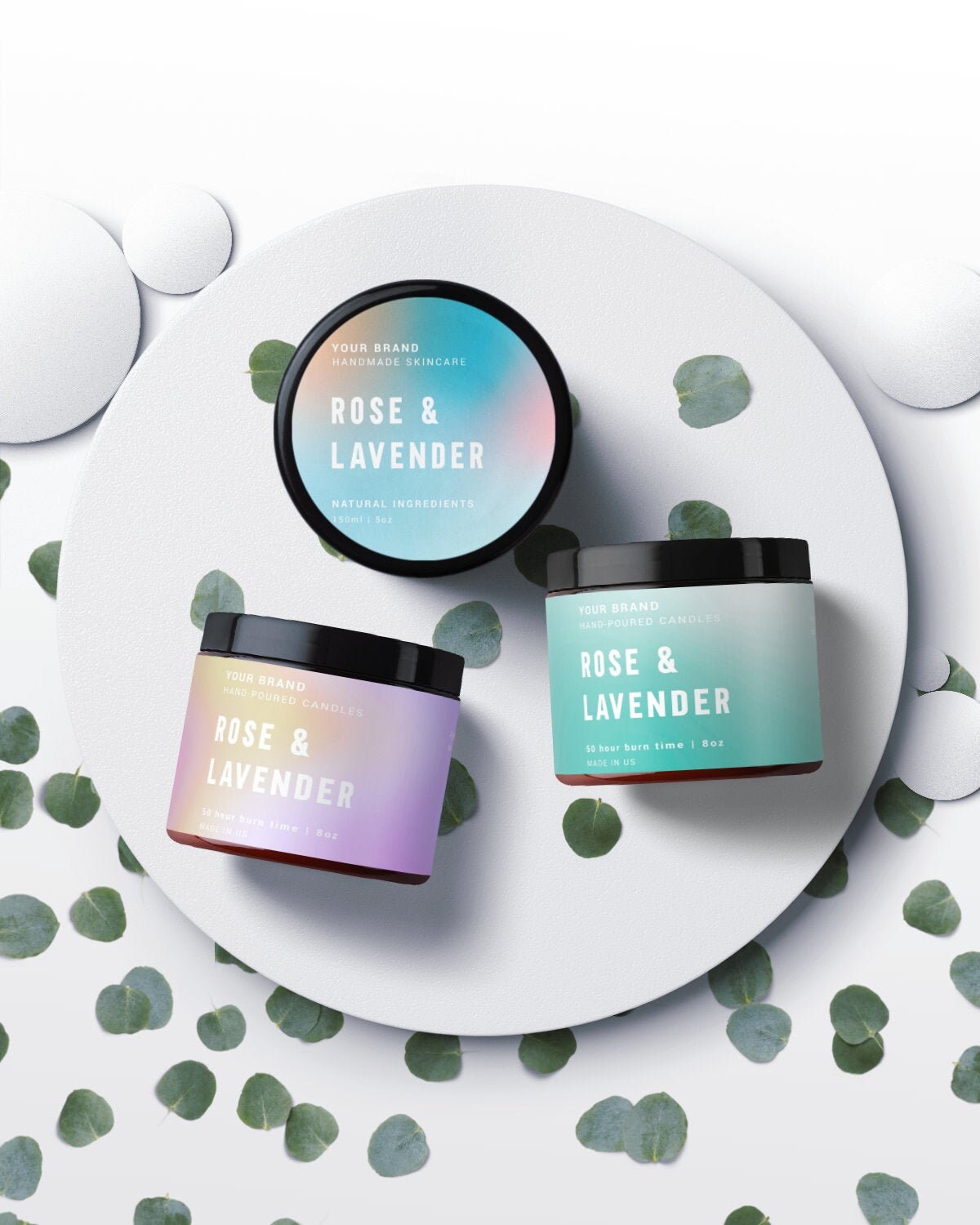 Jar Label Editable Cosmetic Jar Sticker Editable Lotion | Etsy