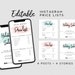 Editable Instagram Price List Template - Instagram Menu Template for ...