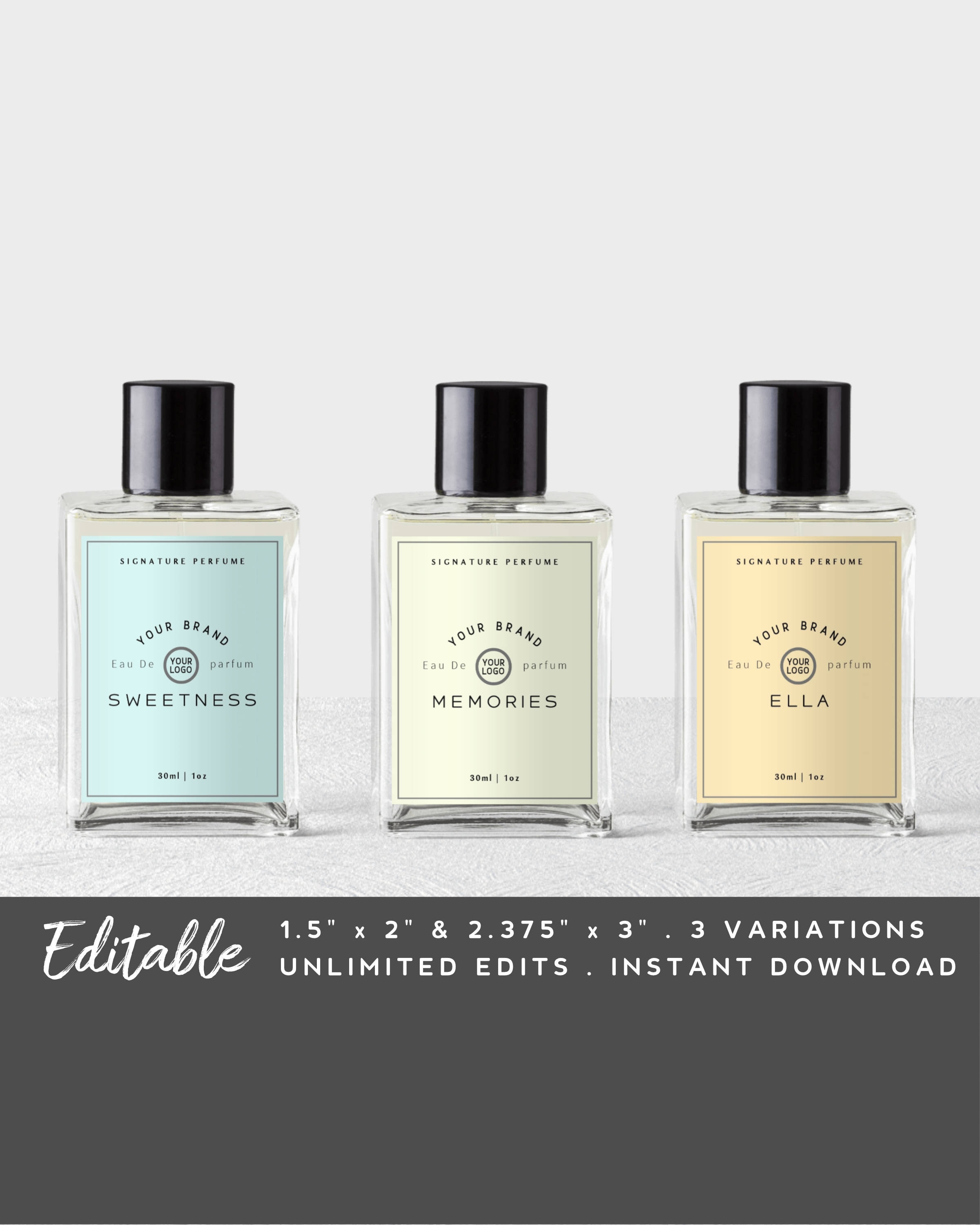 Perfume Branding Label Template Product Branding Template - Etsy
