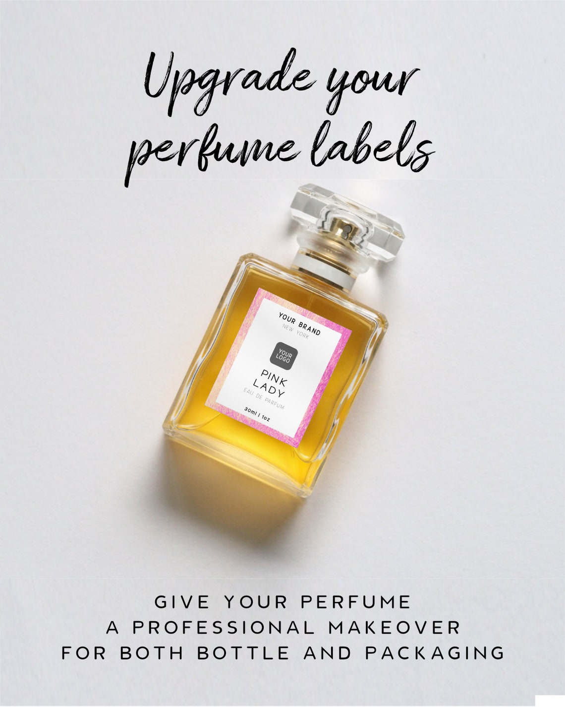 Editable Perfume Label Template - Gold Product Label, Fragrance Label ...