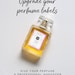 Editable Perfume Label Template - Gold Product Label, Fragrance Label ...