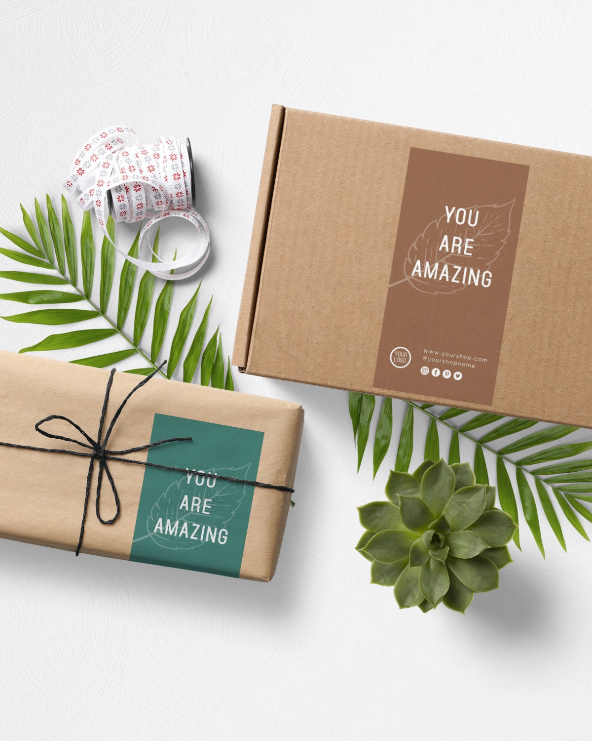 Printable Box Seal Label Editable Packaging Design Colorful - Etsy