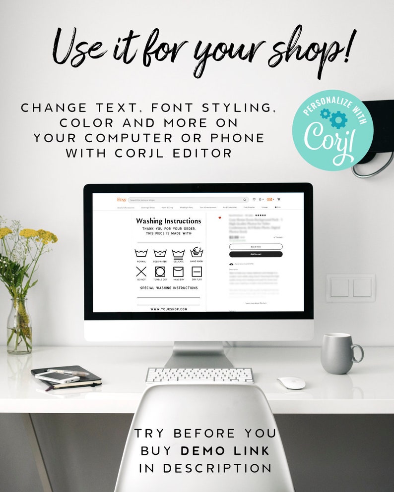 Editable Washing Instruction Template - Laundry Symbol Card, Clothing ...