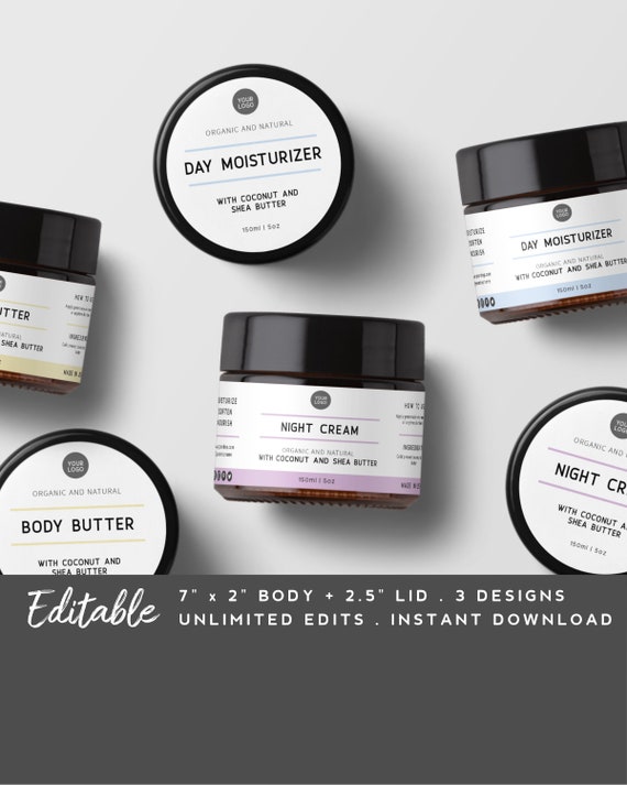 Body Product Label Template Customizable Beauty Product - Etsy
