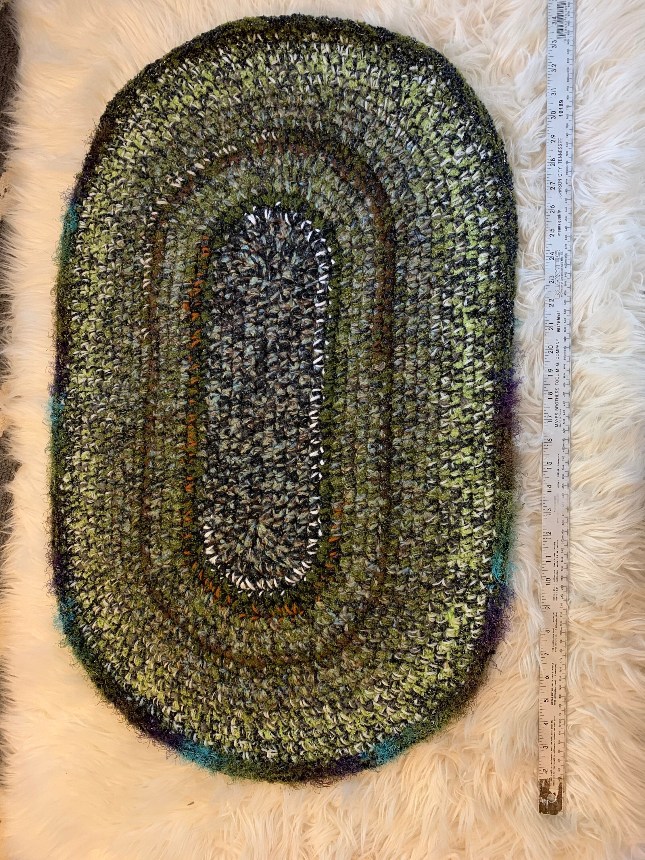 Green Variegated Rug - Etsy