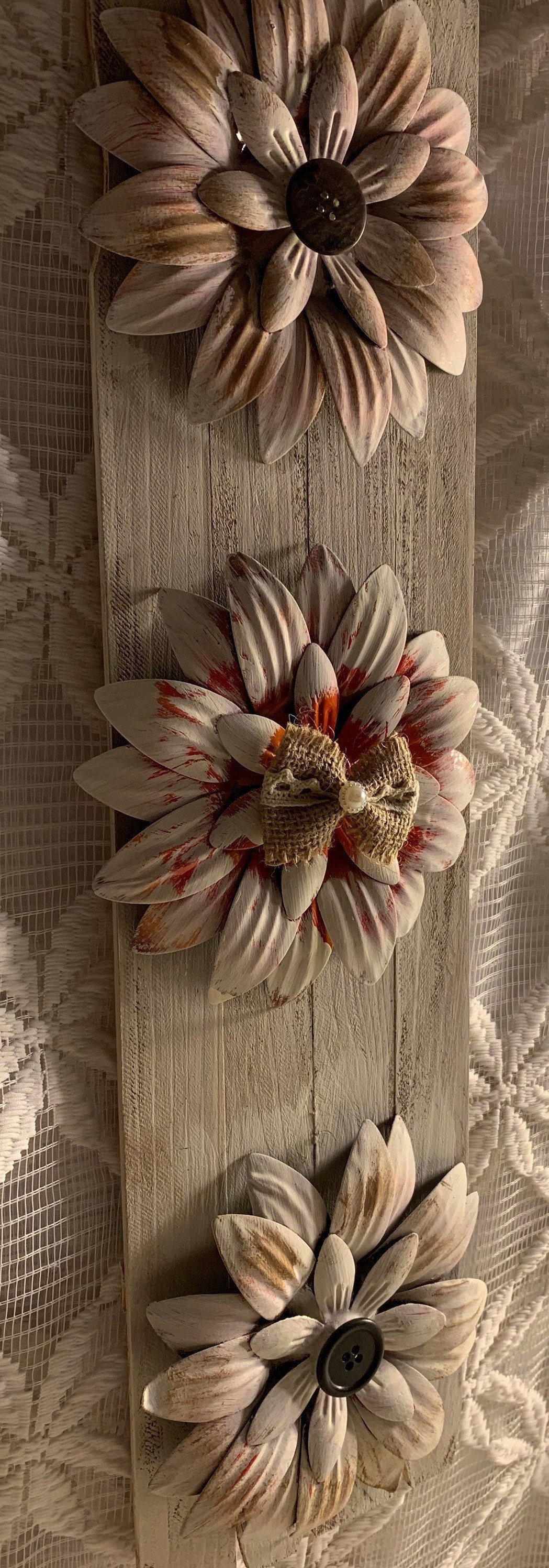 Painted flower hanger | Etsy