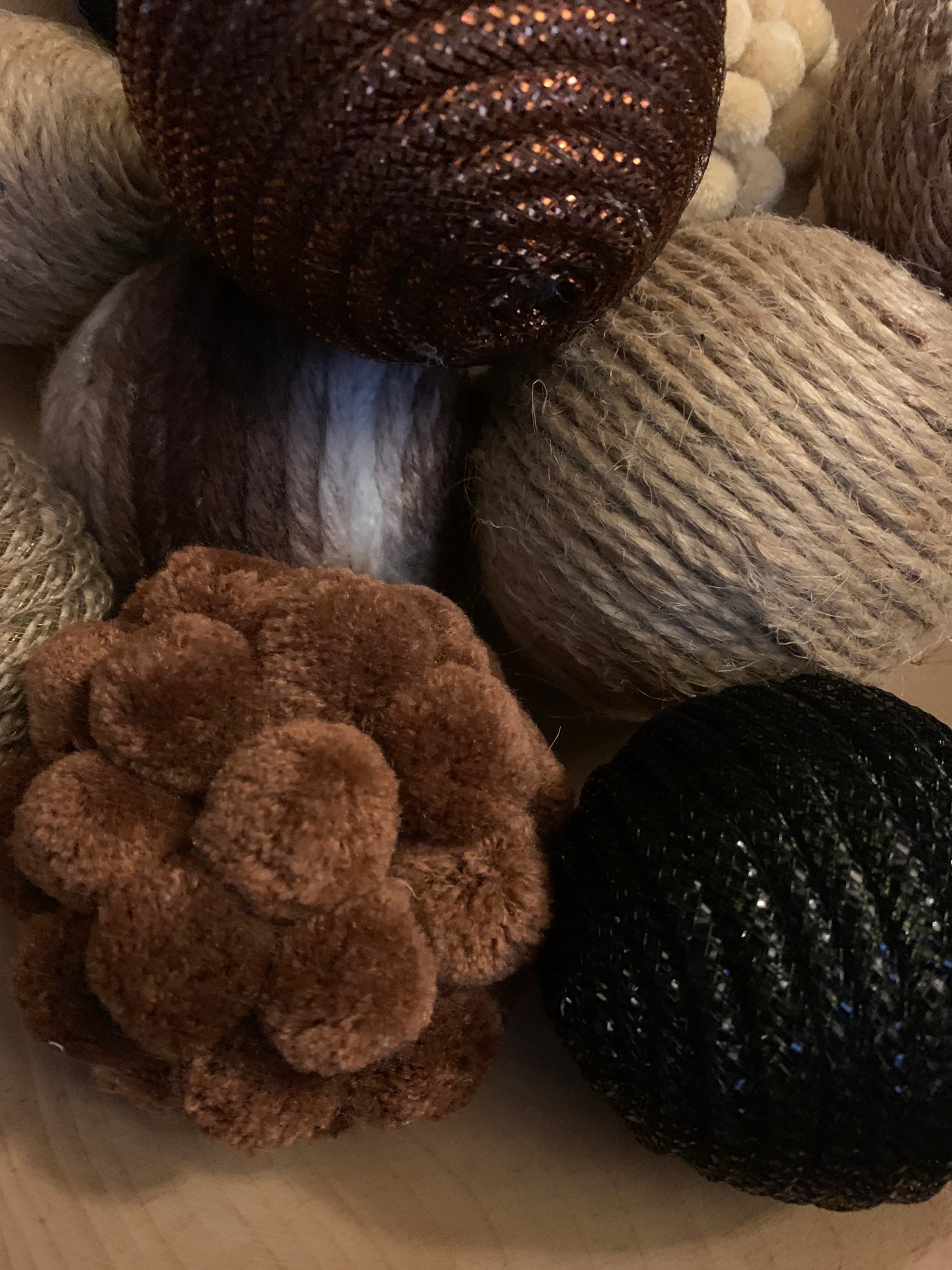 BOWL FILLERS // Farmhouse Dough Bowl Balls in Browns//vase Fillers ...