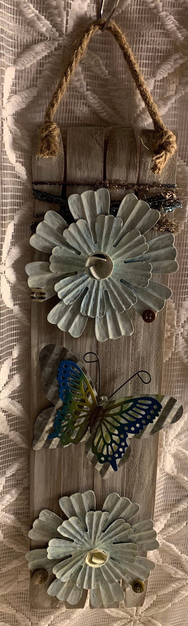 Metal Flower Door Hanger - Etsy